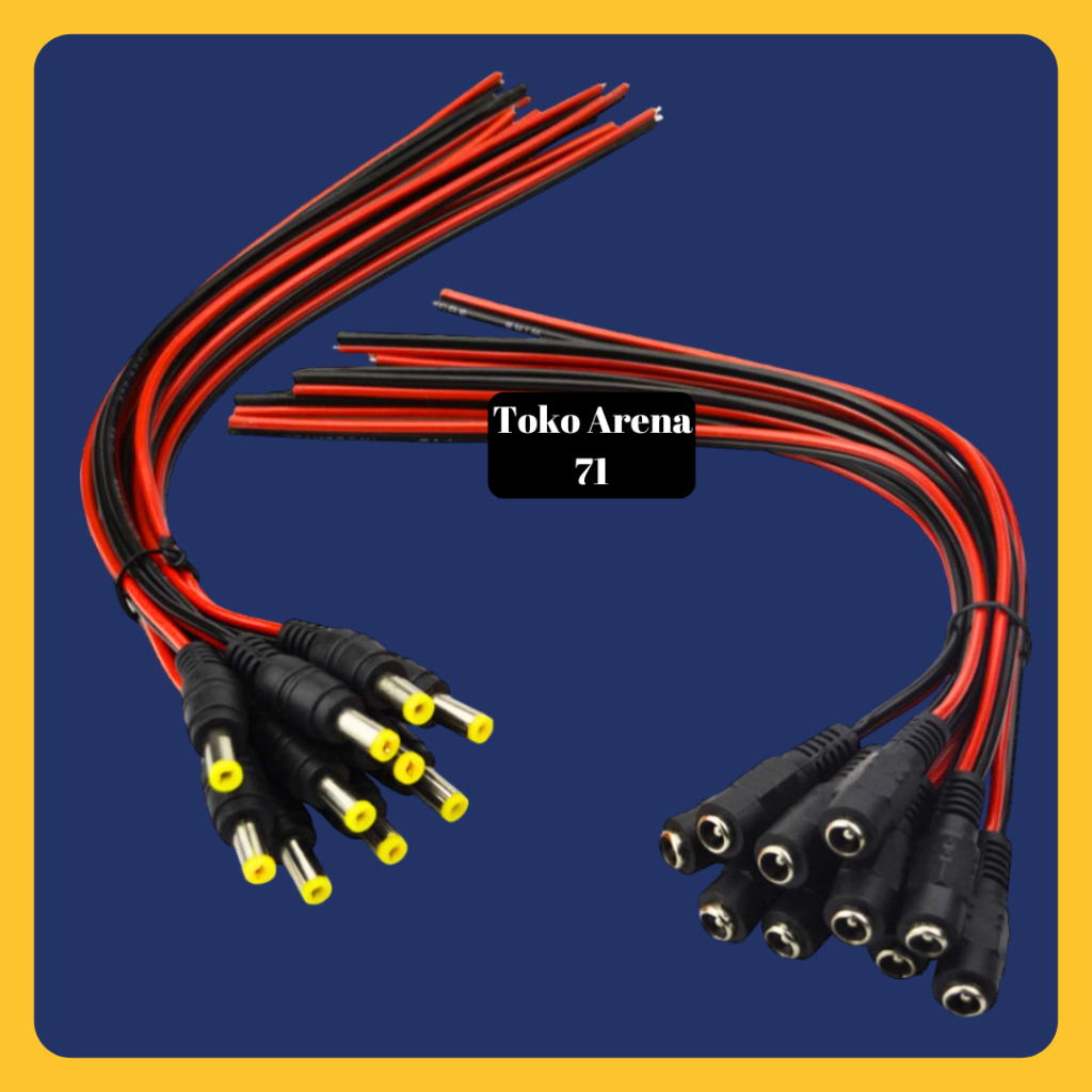 Jual Kabel power jack jek dc male kabel female konektor adaptor CCTV ...