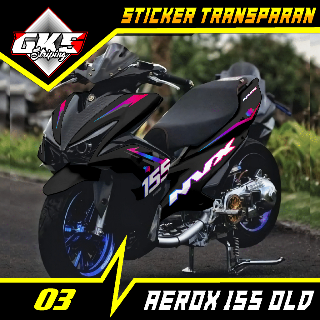 Jual PALING DI CARI STRIPING TRANSPARAN YAMAHA AEROX 155 OLD VARIASI ...