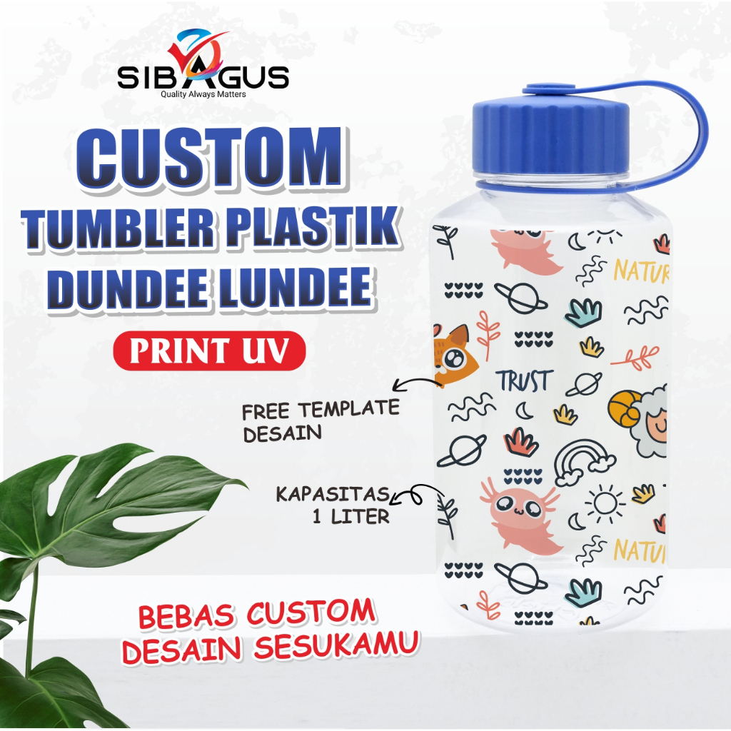 Jual Tumbler Dundee Lundee Custom | Botol Minum Anak | Botol Minum Plastik Metode Cetak UV ...