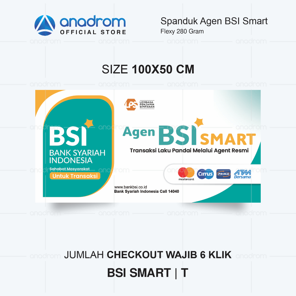 Jual Spanduk Atribut Wajib Agen BSI Smart | Banner Agen BSI Smart ...