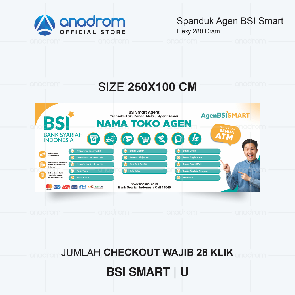Jual Spanduk Atribut Wajib Agen BSI Smart | Banner Agen BSI Smart ...