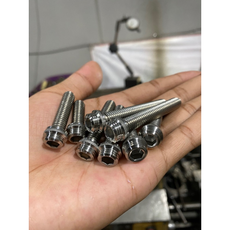 Jual BAUT L M10/BAUT 14 STAINLESS HANDMADE DRAT HALUS 1.25 2CM-8CM | Shopee Indonesia