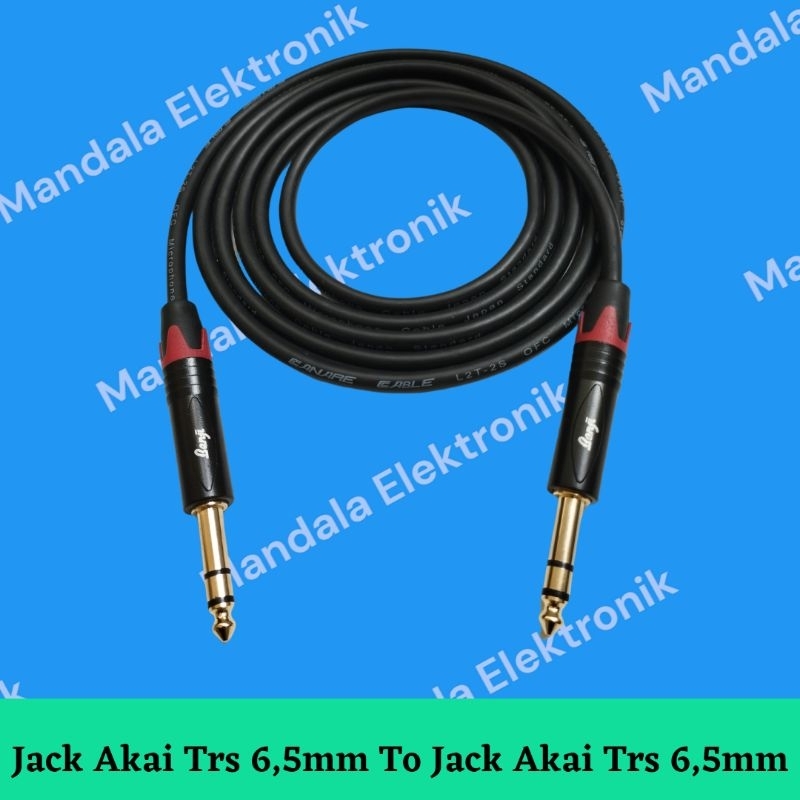 Jual Kabel jack akai stereo jack 6,5 trs berkualitas - 1 meter - 3 meter | Shopee Indonesia