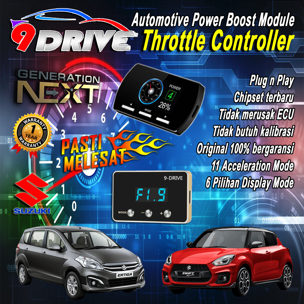 Jual 9 DRIVE 822 9DRIVE THROTTLE CONTROLLER PIGGYBACK SUZUKI 822 REMAP ...