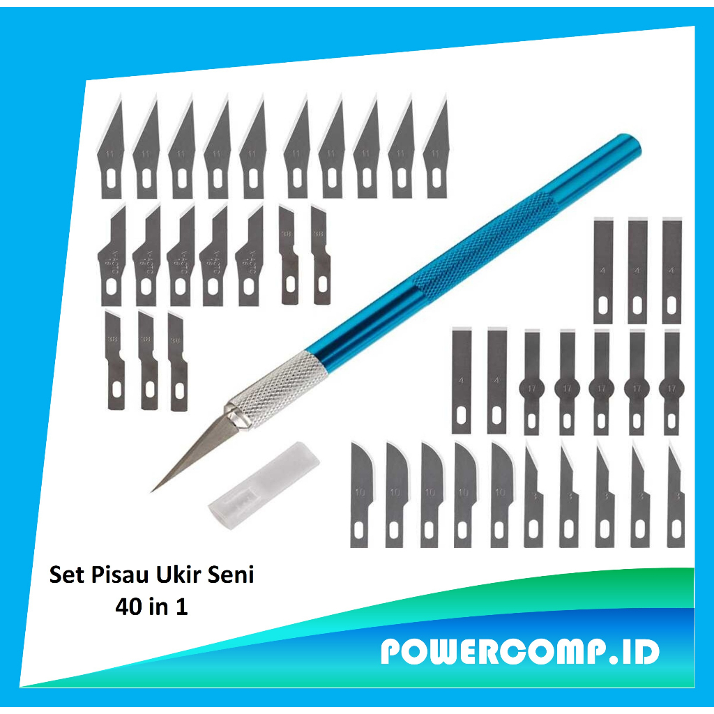Jual Alat Perbaikan Tangan Pisau Ukir Pisau Kerajinan 40Pcs Pisau ...