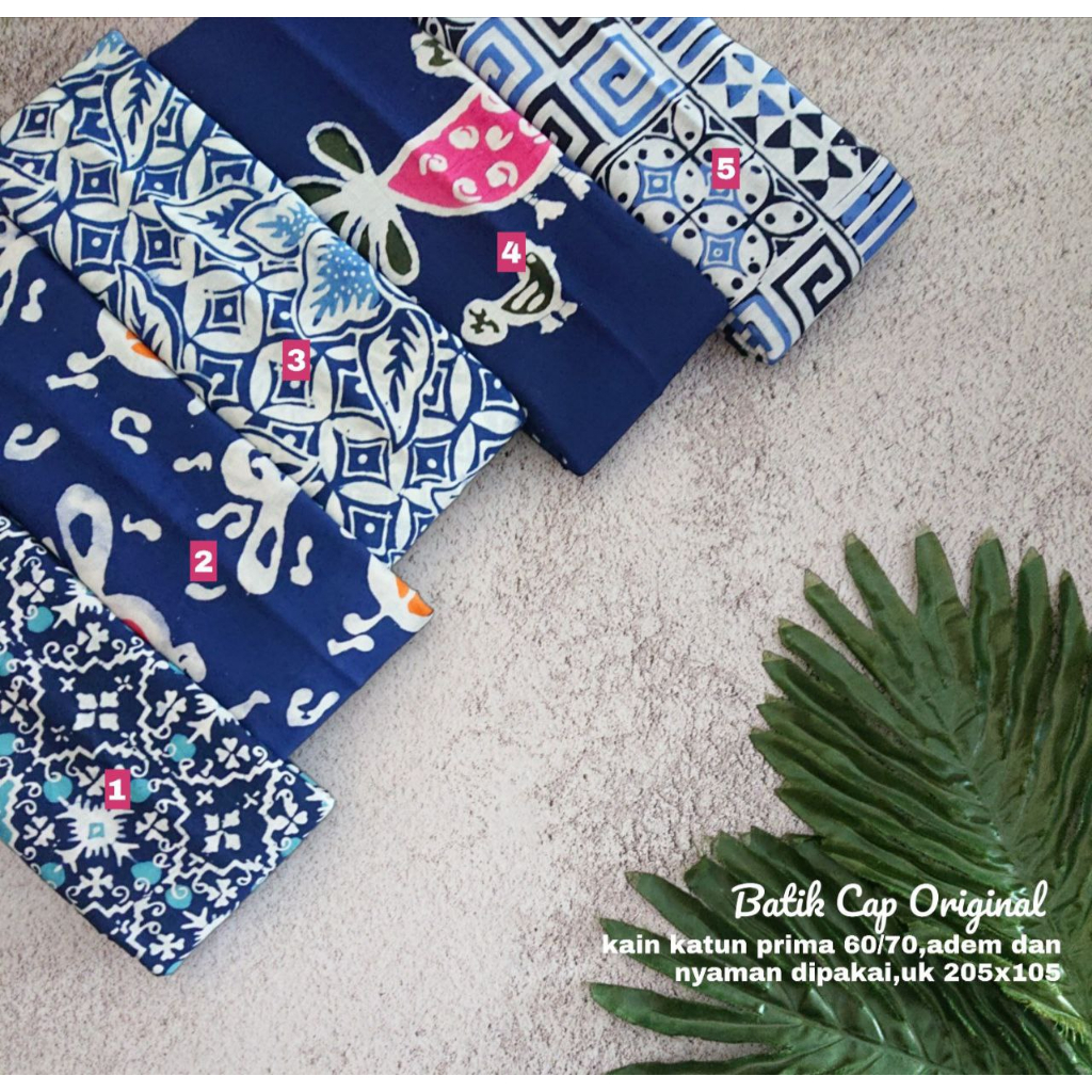 Jual Kain Batik Katun Cap Garutan Biru Navy Aneka Motif | Shopee Indonesia