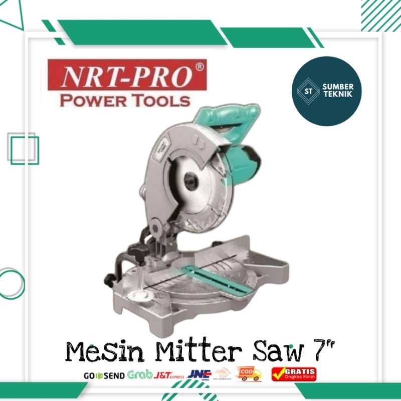 Jual Mesin Mitter Saw 7 Inch Miter Gergaji Potong Alumunium NRT PRO MS 7185 | Shopee Indonesia