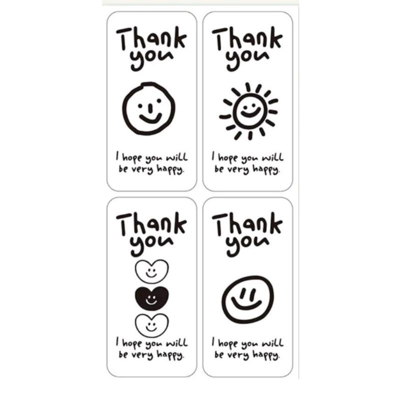 Jual Sticker Thank You Segel Makanan Stiker Souvenir Doodle Panjang ...