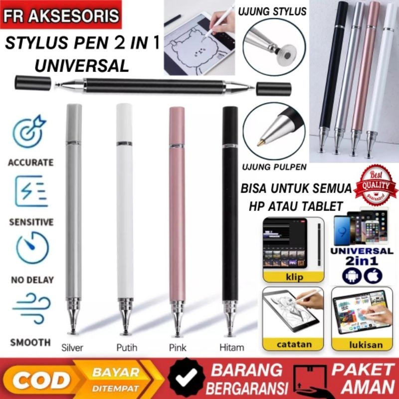 Jual Stylus Pen Universal Android IOS New Stylus Pen 2in1 Pulpen Hp ...