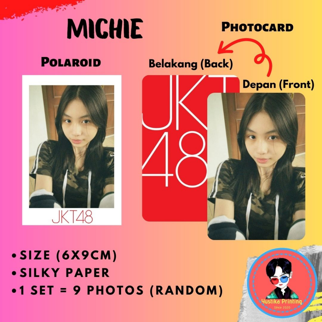 Jual (ISI 9 PCS) PAKET PHOTOCARD POLAROID STIKER MEMBER JKT48 ZEE SHANI ONIEL RAISHA OLLA MUTHE ...