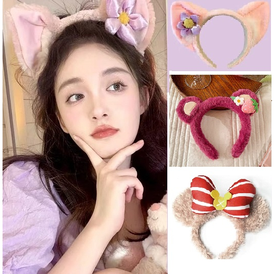 Jual Bando Rambut Motif Pita Strawberry Bahan Bulu Aksesoris Fashion ...