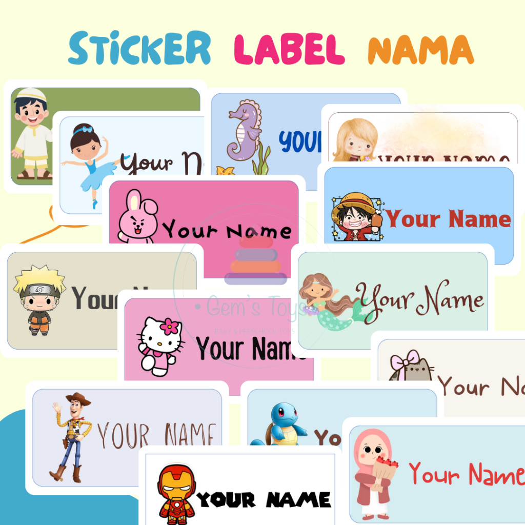 Jual Sticker Label Nama 4 | Shopee Indonesia