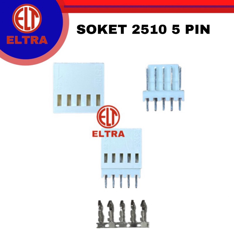 Jual Soket konektor 2510 white housing 2 pin ~ 7 pin + skun connector kf2510 molek molex ...