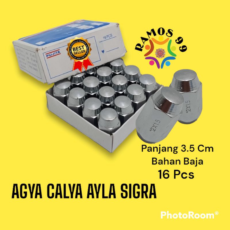 Jual Mur Racing Baut Roda Mobil Agya Calya Alya Sigra Isi 16&20 Mur ...