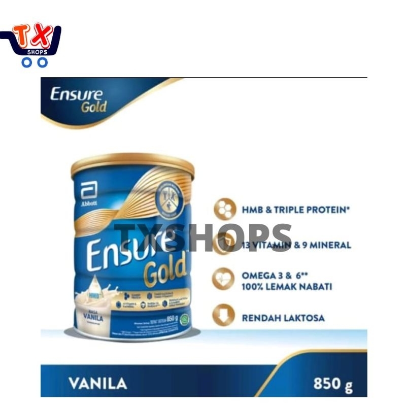 Jual Ensure Vanilla Vanila Coklat Gold Vanilla 800 gram/ 800gr | Shopee Indonesia