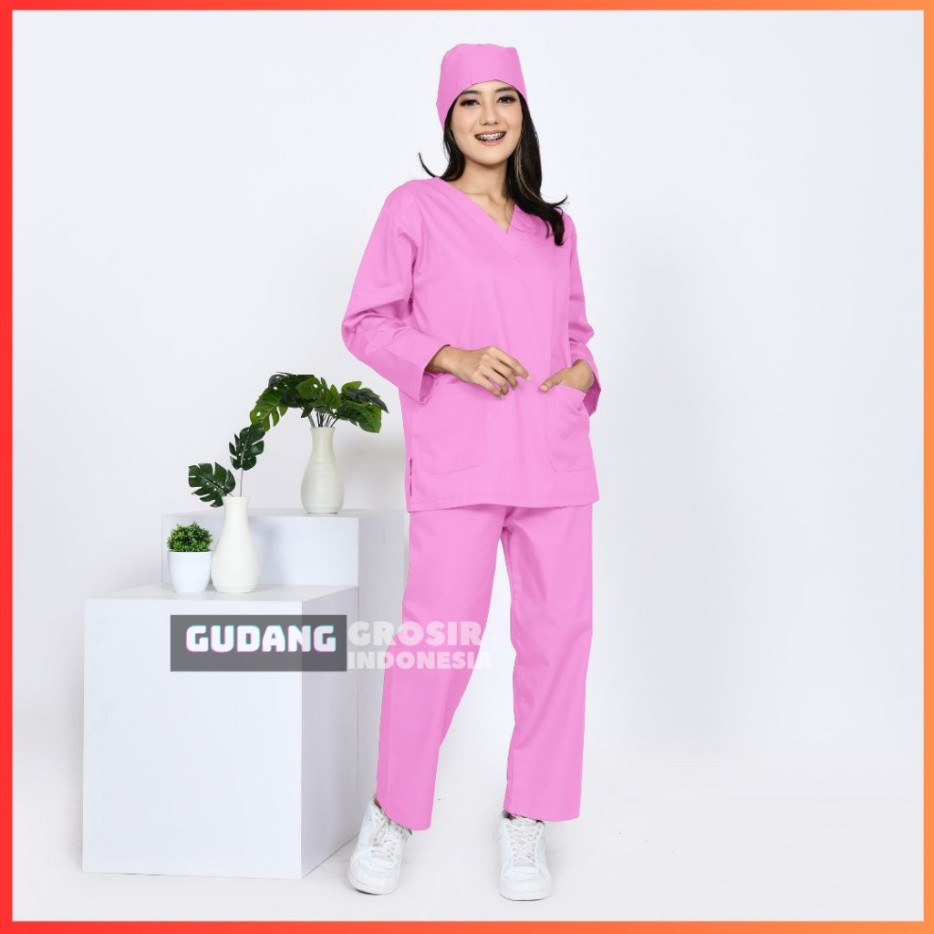Jual [KHUSUS LENGAN PANJANG] Baju Jaga Dokter Scrub OK Modern | Scrubs ...