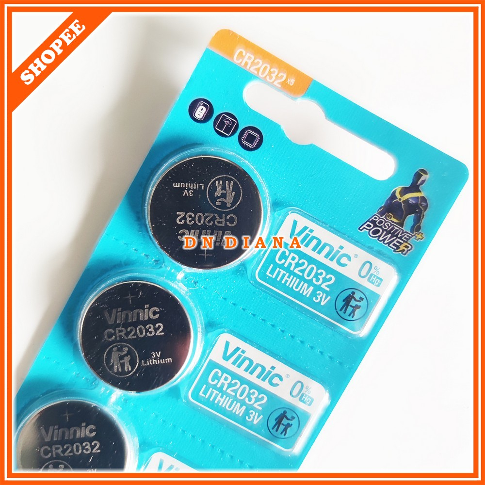 Jual baterai vinnic CR2032 batrai CR-2032 batre CR 2032 lithium 3V | Shopee Indonesia