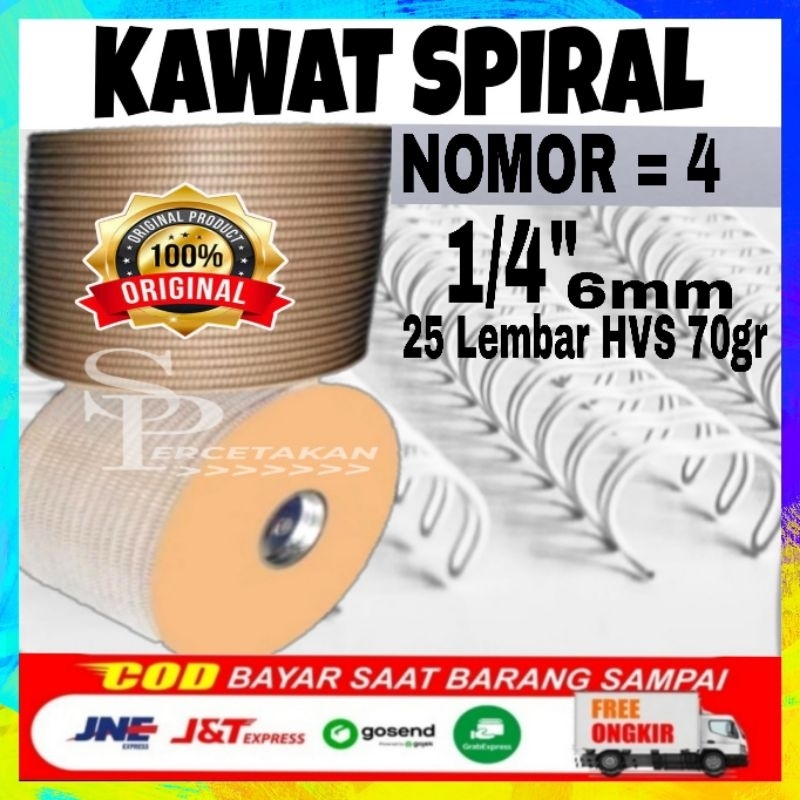 Jual Kawat spiral kalender / spiral kalender 1/4 TOPAS PLUS / ring ...