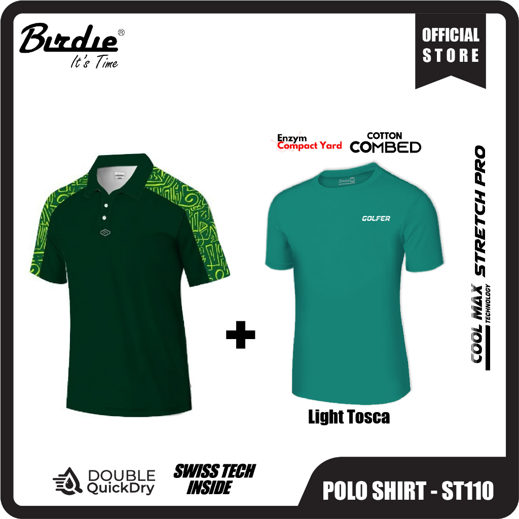 Jual Baju Polo Shirt Male Golf Polyester Drifit CoolMax Birdie ST110 | Shopee Indonesia