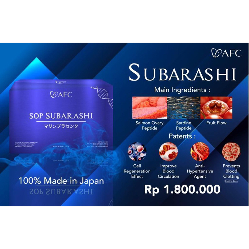 Jual AFC SOP SUBARASHI NUTRISI REGENERASI SELL JEPANG | Shopee Indonesia