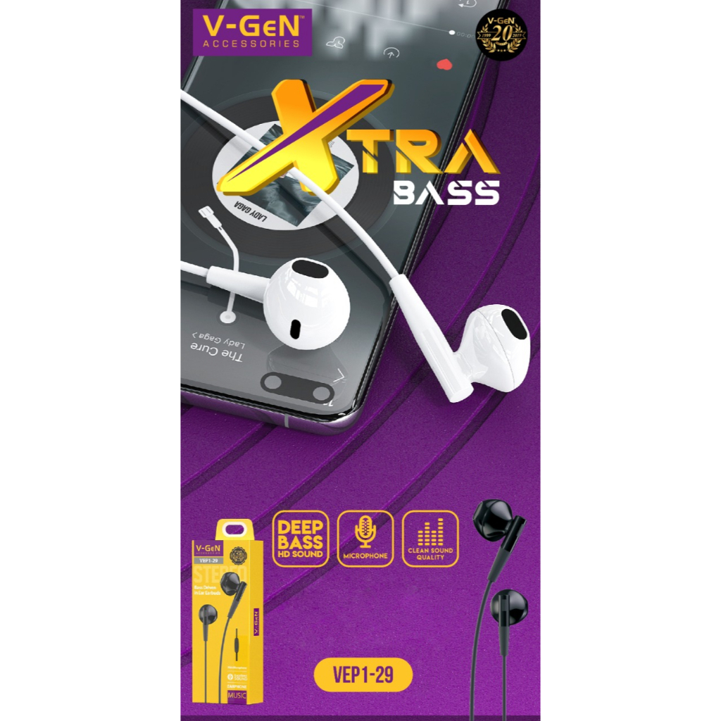 Jual Earphone V-GeN VEP1-29 Wired Headset Handsfree Stereo VGEN ...