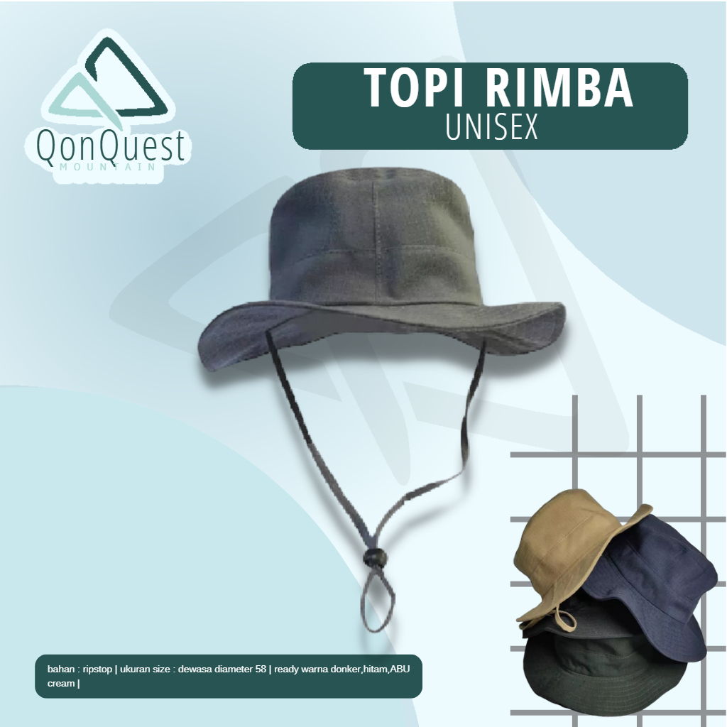 Jual Topi rimba - topi hiking - topi casual rimba - topi rimba gunung ...