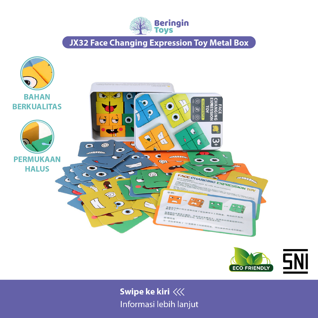 Jual Beringin Toys Metal Box / Mainan Puzzle Anak / Face Changing ...