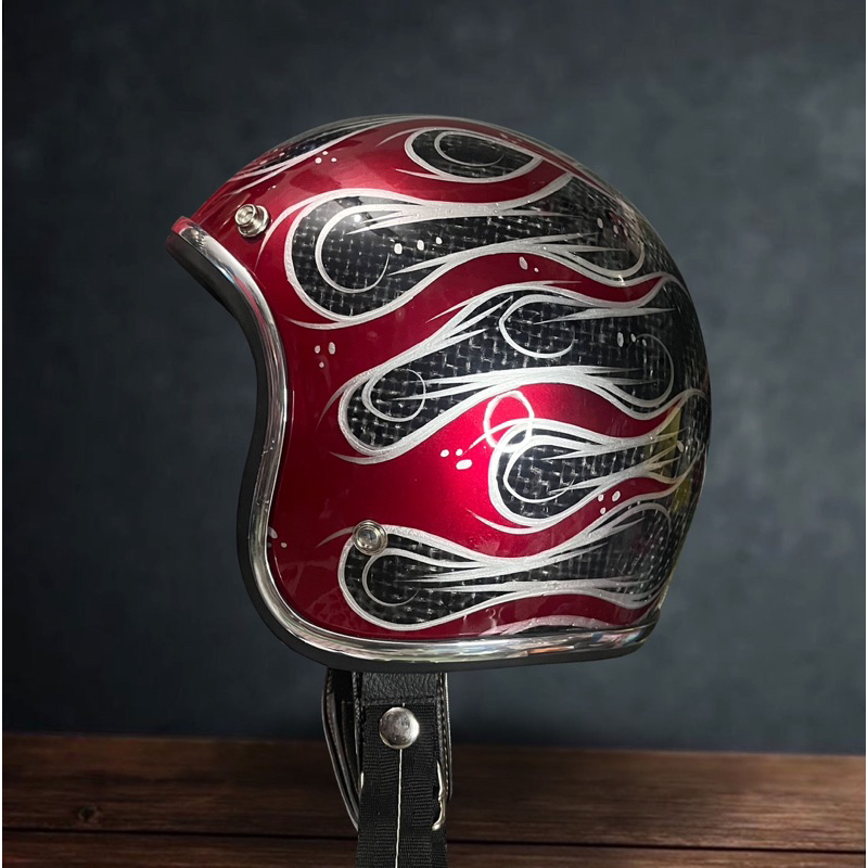 Jual Slimhead 500TX RAW Custom Riot Flame - Helmet Custom- Slimhead ...