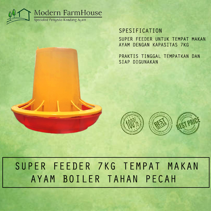 Jual SUPER FEEDER TEMPAT PAKAN MAKAN AYAM 7 KG SPF PERTERNAKAN KANDANG AYAM TAHAN PECAH | Shopee ...