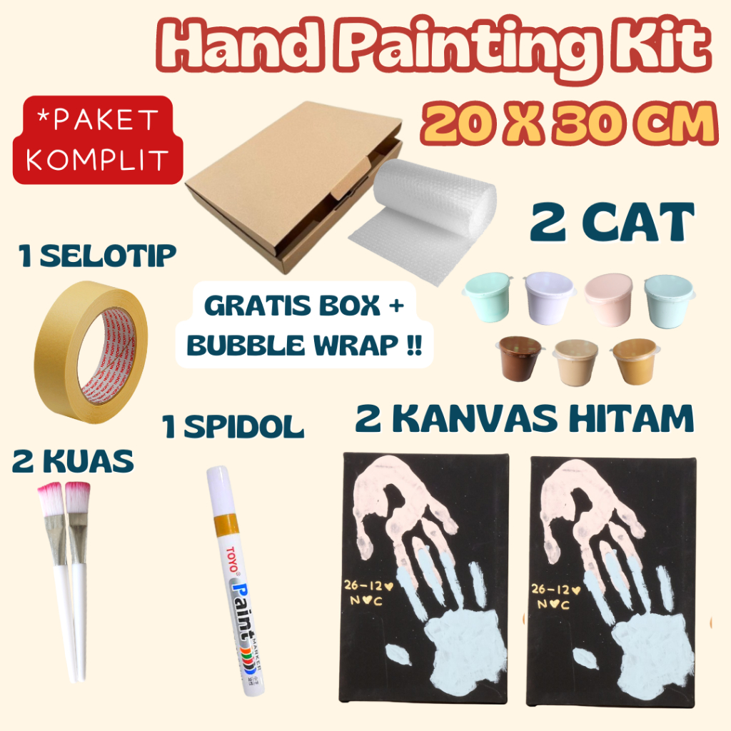 Jual Hand Painting Kit Canvas By The Noob Artist | Kanvas Cap Tangan ...