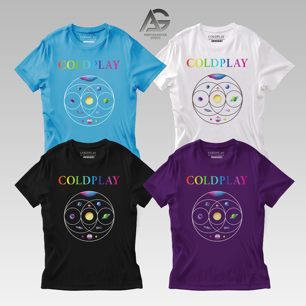Jual KAOS MUSIC -KAOS COLDPLAY - MUSIC OF THE SPHERES - COLDPLAY TOUR ...