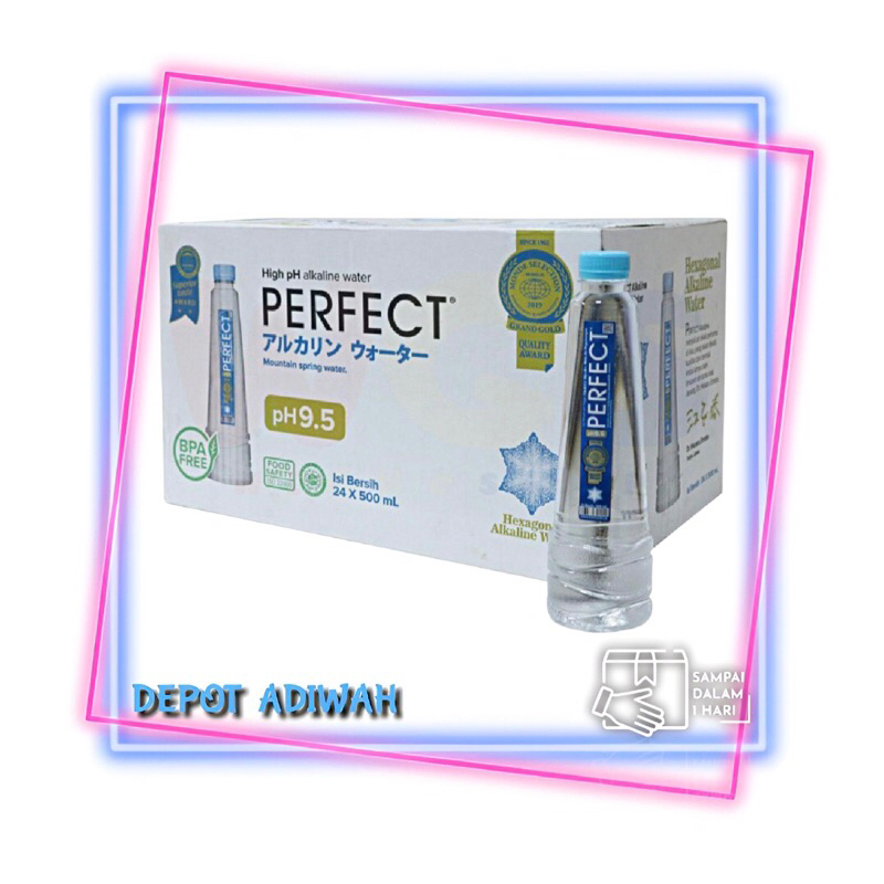 Jual Perfect Alkaline water pH9.5 pet 500ml per karton (isi 24 botol) | Shopee Indonesia