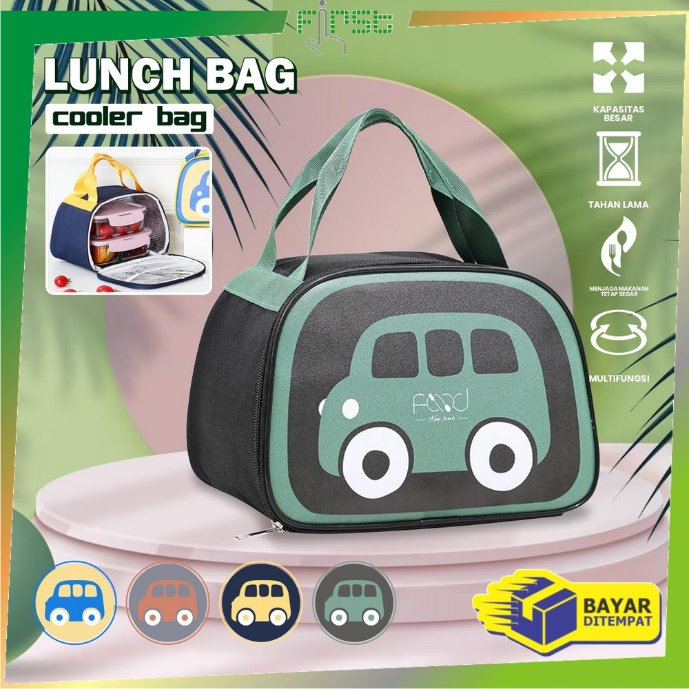 Jual FH-T46 Tas Lunch Box Makan Siang Cooler Bag Karakter Mobil Tahan ...