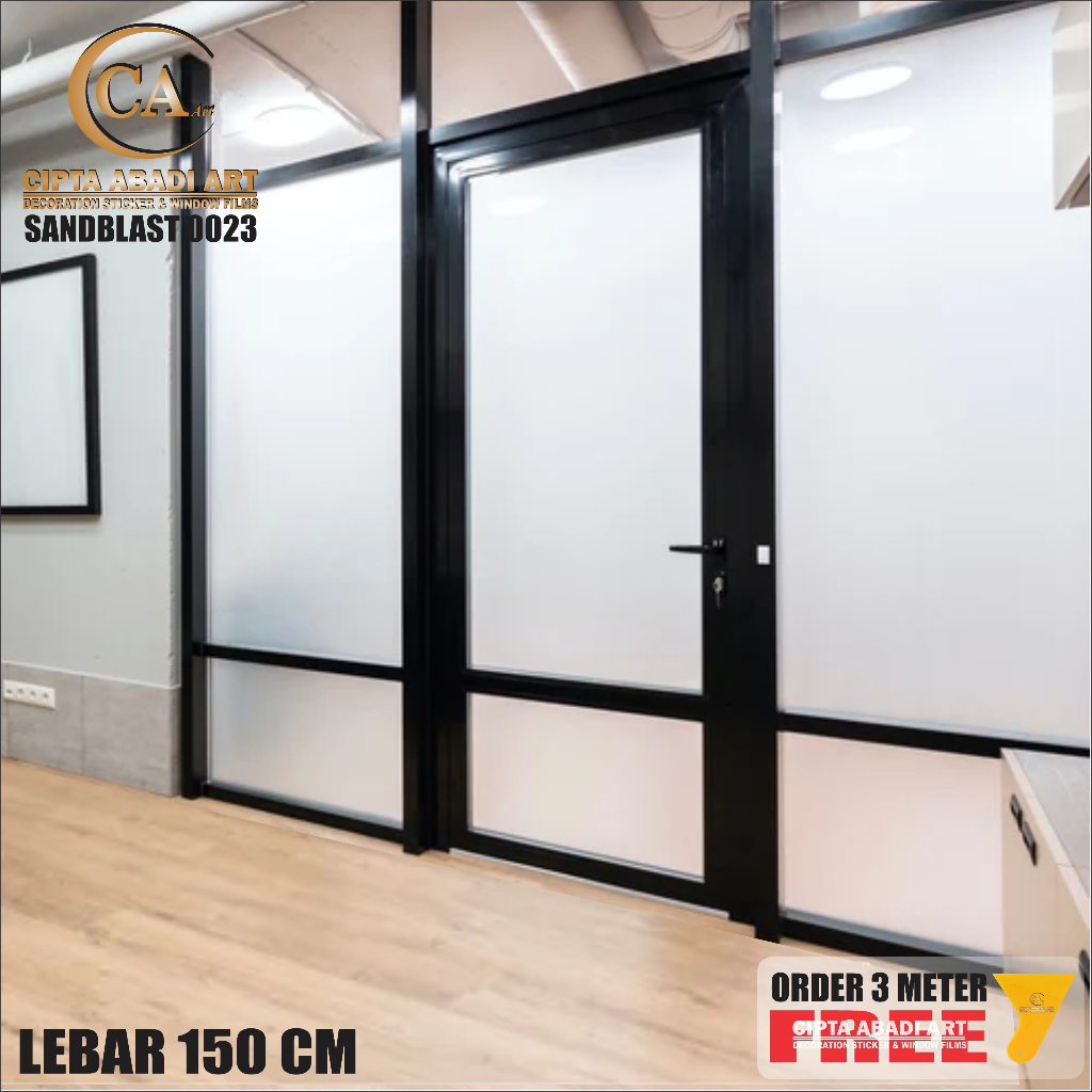Jual Stiker Kaca Jendela Rumah Kantor Sandblast Polos Uk 150 cm x 50 cm ...