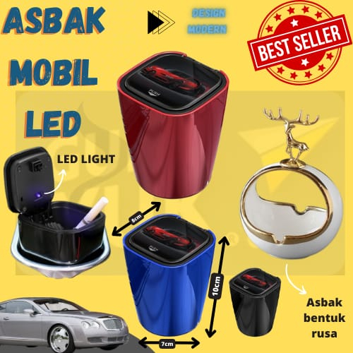 Jual Asbak Mobil LED Tempat Puntung Rokok/Asbak Rokok Portable ...