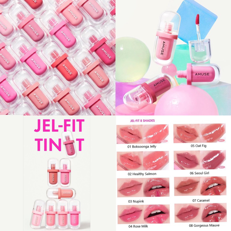 Jual [READY STOCK] AMUSE JEL-FIT TINT / GEL FIT TINT / LIPTINT / LIP ...