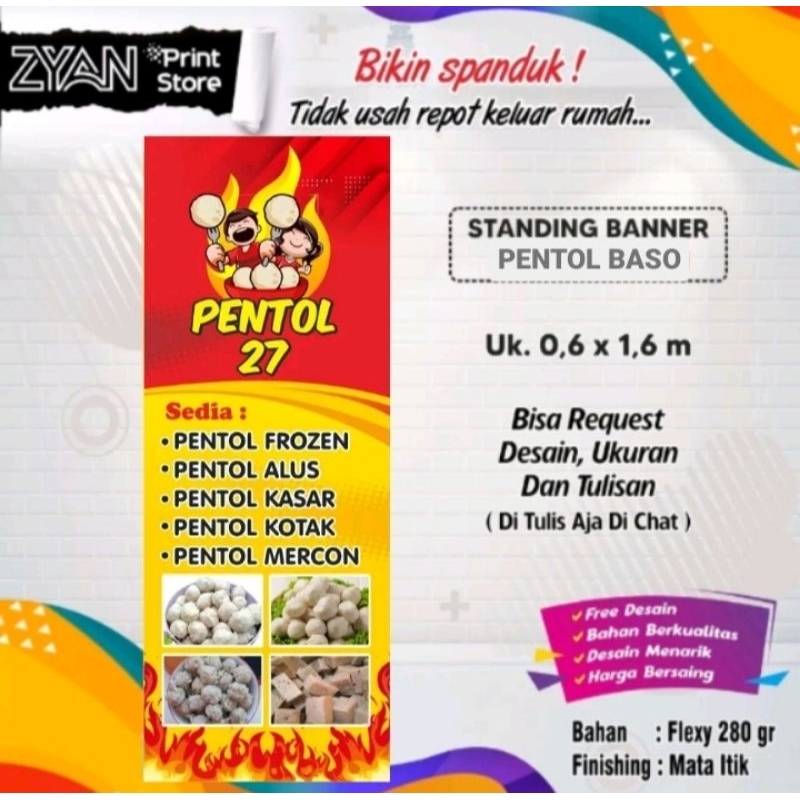 Jual SPANDUK BANNER PENTOL, CILOK | Shopee Indonesia