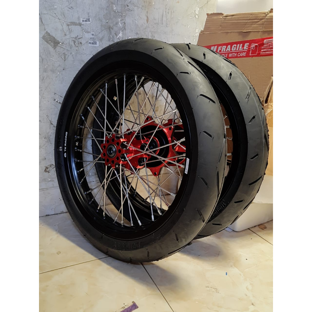 Jual WHEELSET VELGSET VELG SET SUPERMOTO CRF KLX SEMI CACING TINGGAL ...