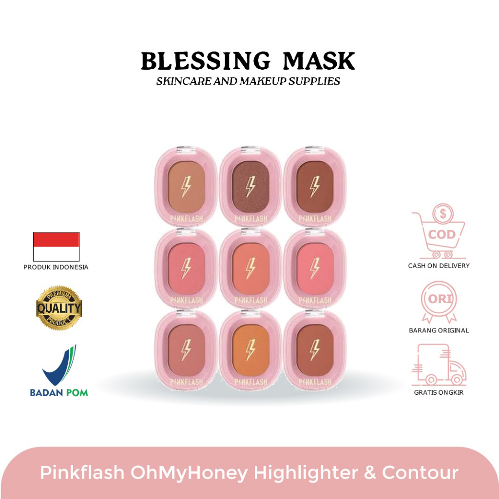 Jual PINKFLASH Blush On Matte Shimmer Cheek Makeup | OhMyShow ...