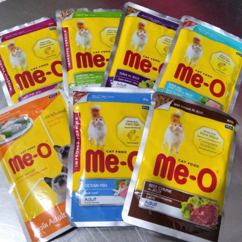 Jual Me-O sachet 80gr/Meo pouch/makanan kucing meo sachet/wetfood meo ...