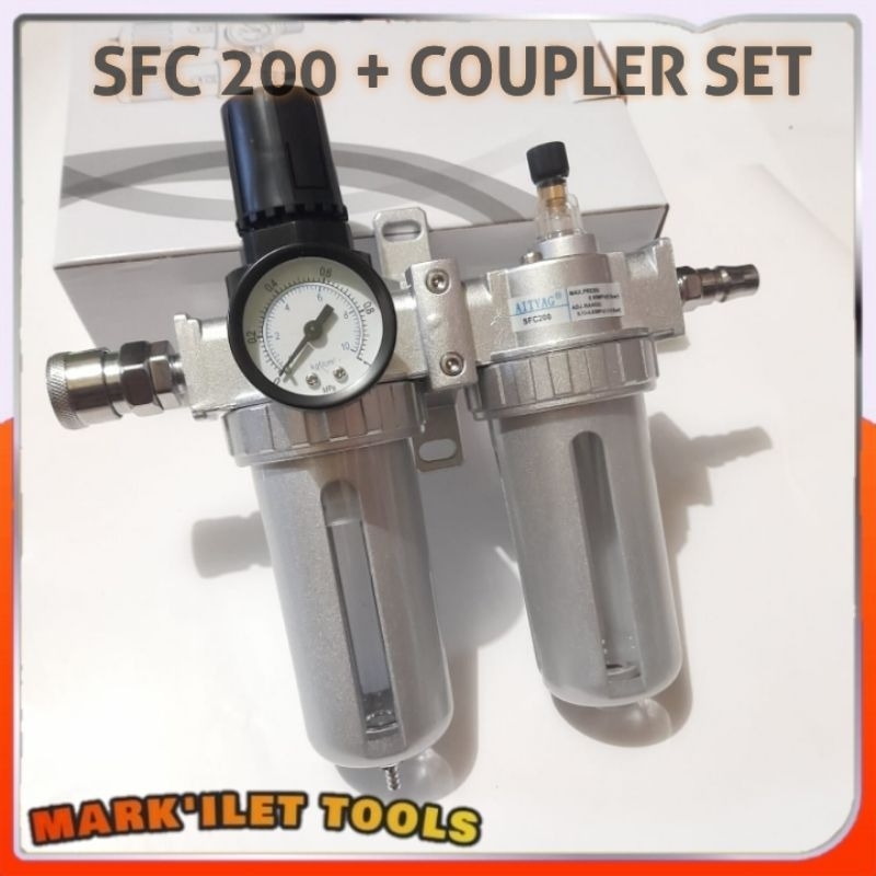 Jual AIR FILTER REGULATOR KOMPRESSOR SFR 200 / SFC 200 SINGLE TABUNG / 2 TABUNG | Shopee Indonesia