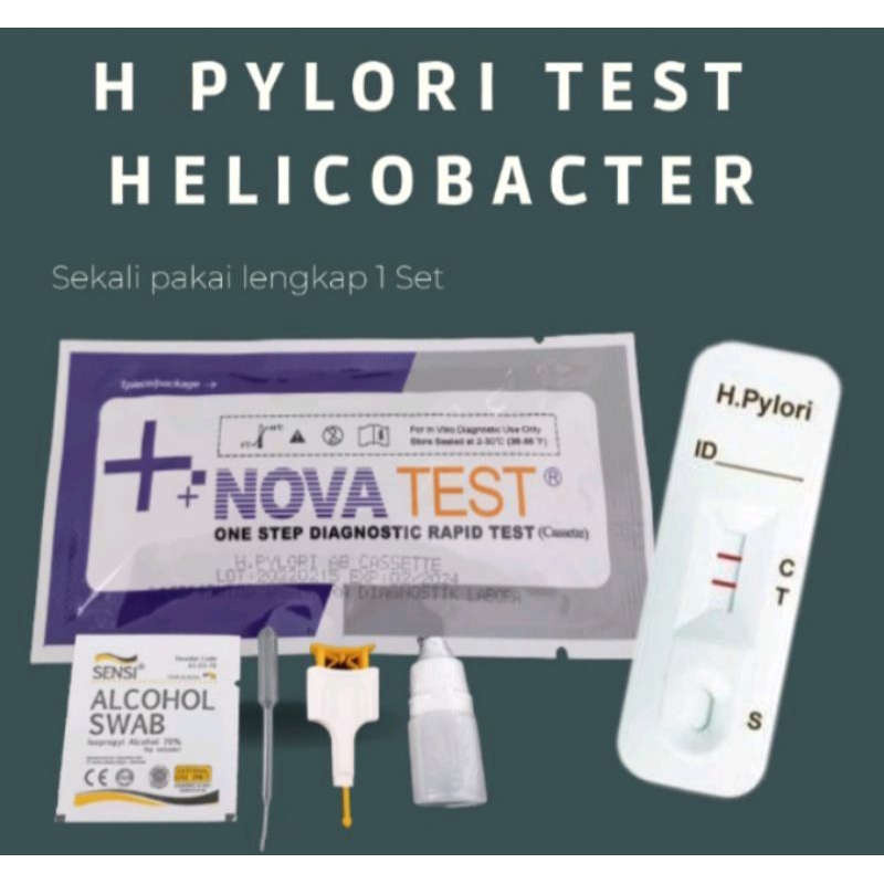 Jual H PYLORI AB Test Cassette - Alat Tes Uji Lambung 1 Set Lengkap ...
