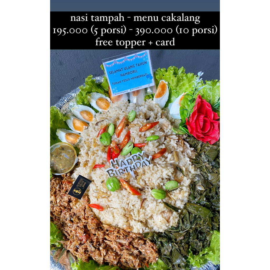 Jual Nasi Tampah Menu Cakalang - READY SETIAP HARI - FREE TOPPER DAN ...