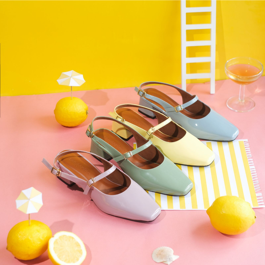 Jual Santa Heels Summer Edition — Tangerine Marché | Sepatu Hak 5cm ...