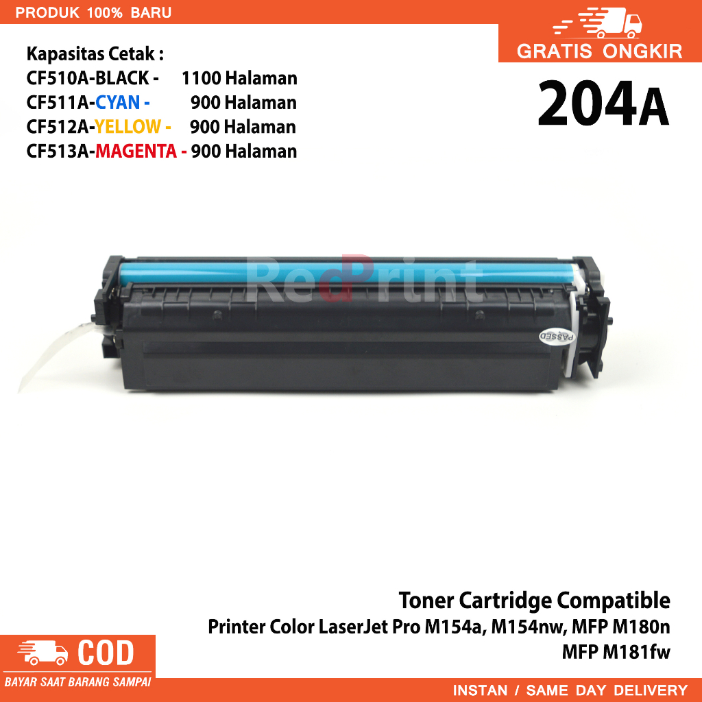 Jual Toner Compatible 204A Untuk Printer Color LaserJet Pro M154a ...