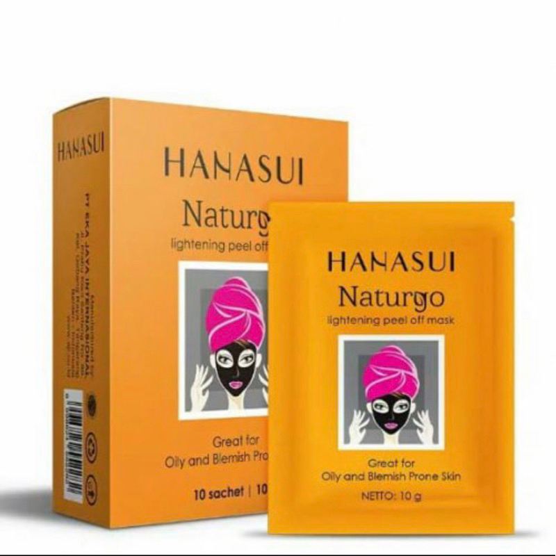Jual COD Masker Wajah Hanasui Naturgo Lightening Peel Off Mask Lumpur ...