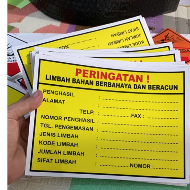 Jual Seticker Label Limbah B3 (Bahan Berbahaya dan Beracun) | Shopee ...