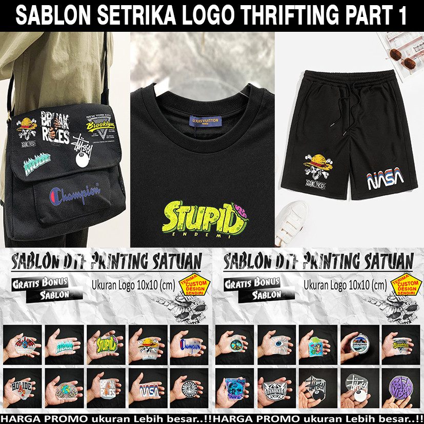 Jual Sablon setrika satuan thrifting part 1 sablon dtf custom sablon ...
