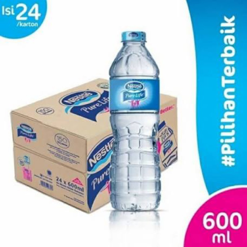 Jual Nestle Pure Life Air Mineral 600 Ml / 600ml Botol 1 Dus / Karton | Shopee Indonesia