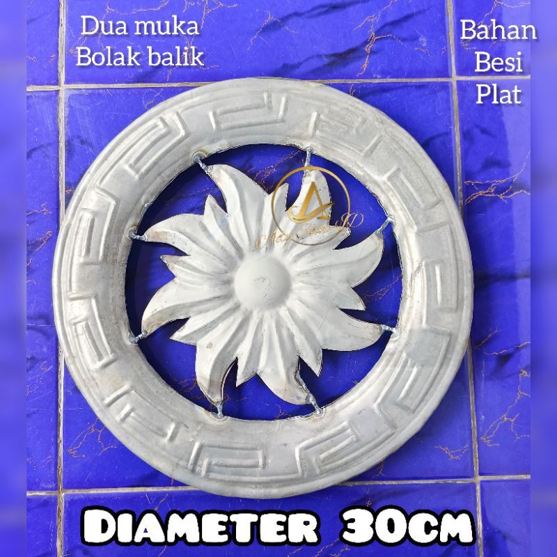 Jual Ring bola api besi plat dua muka ukuran diameter 30cm hiasan ...